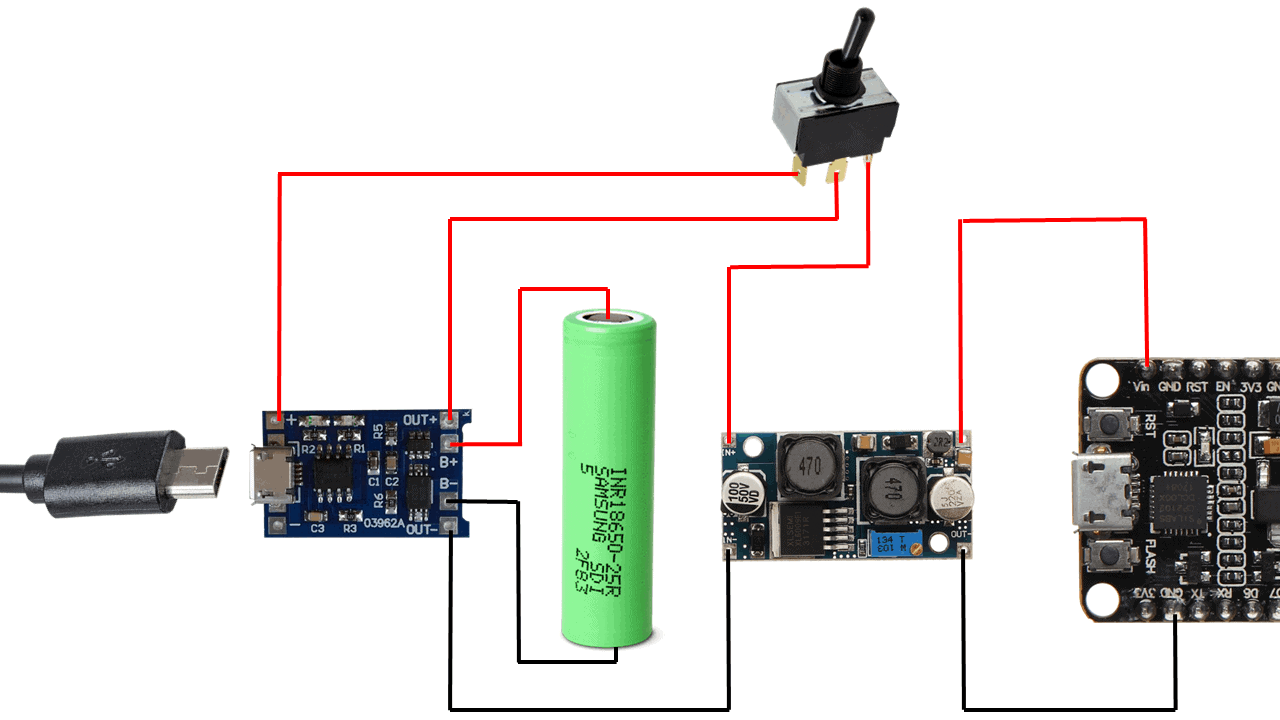 Add battery charger to ESP8266 and ESP32 (well done) - eMariete