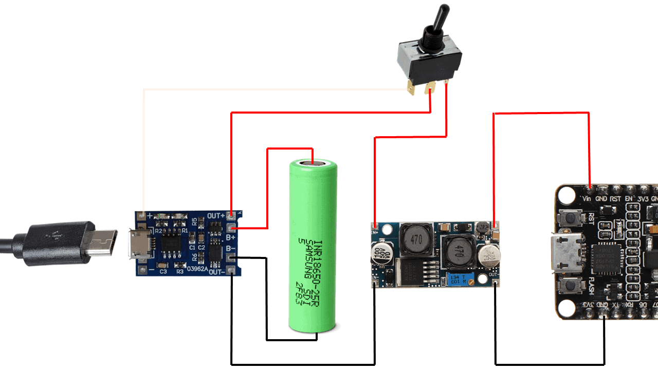 Add battery charger to ESP8266 and ESP32 (well done) - eMariete